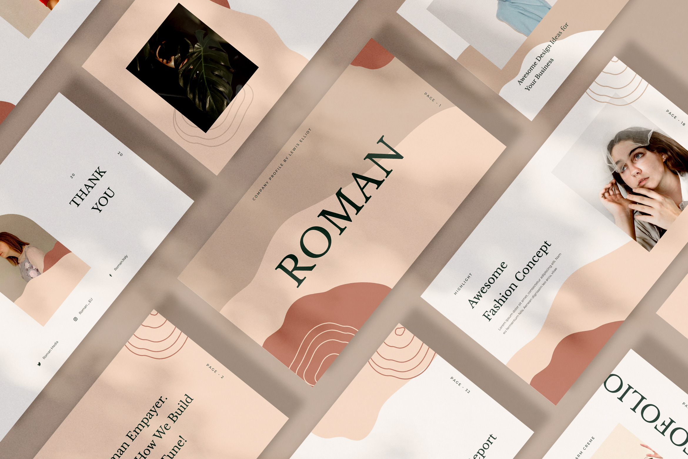 Roman Powerpoint, a Presentation Template by Visuel Colonie®