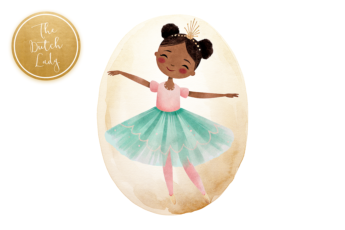 Cute Ballerinas Clipart Set, a Person Illustration by The Dutch Lady ...