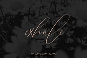 exhale. | calligraphy script font, a Script Font by Heart + Soul Studios