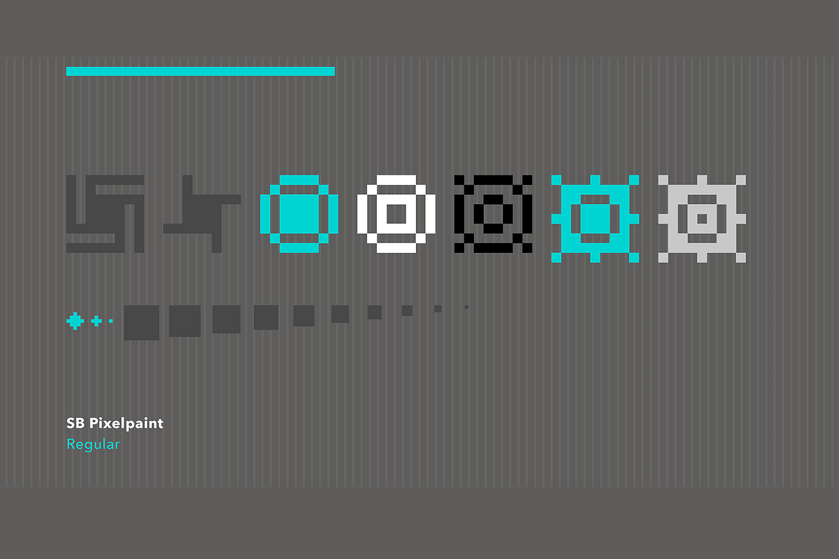 Pixelpaint Pixel art patterns, a Symbol Font by SelfBuild Type