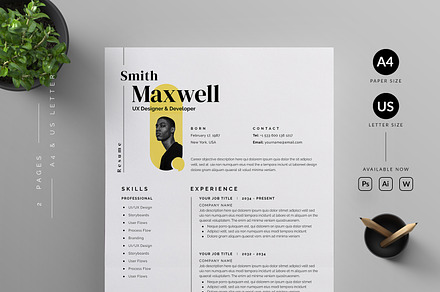 Resume/CV, a Resume Template by Reuix Studio