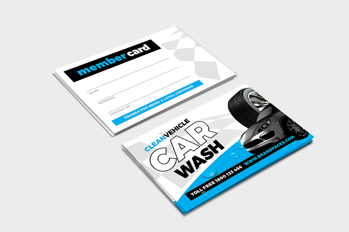 Car Wash Member Card Template, a Flyer Template by BrandPacks