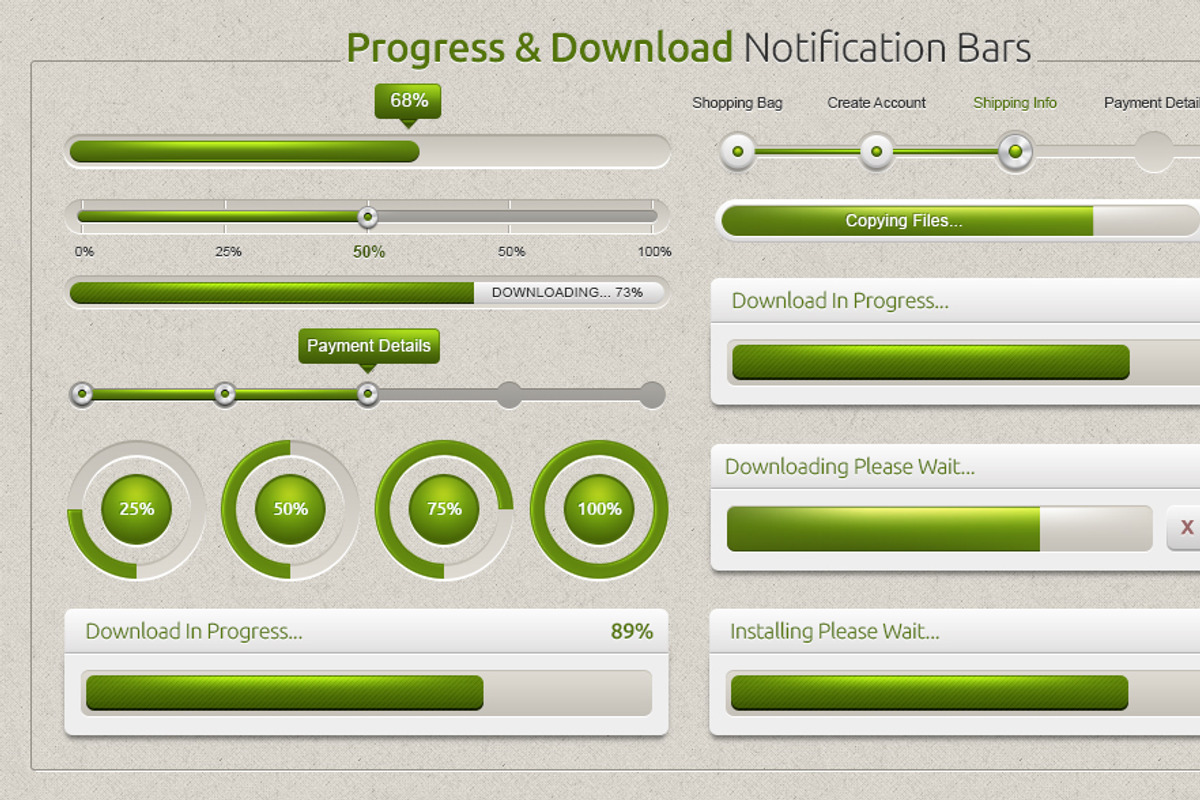 Subtle Progress & Download Bars, a Templates & Theme by Creativenauts