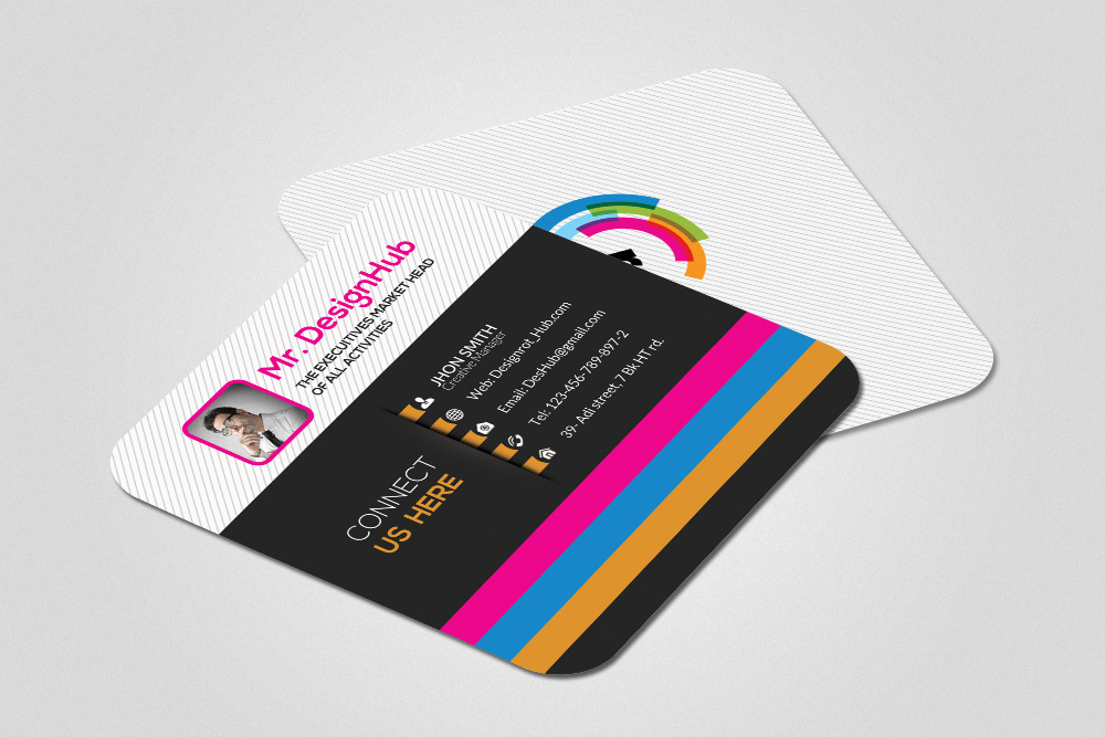Small Social Card Template, a Business Card Template by Psd Templates