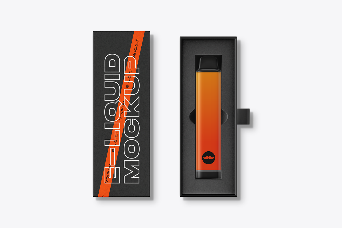 Vape Pen and Box Mockup, a Packaging Mockup by Mockupdaddy