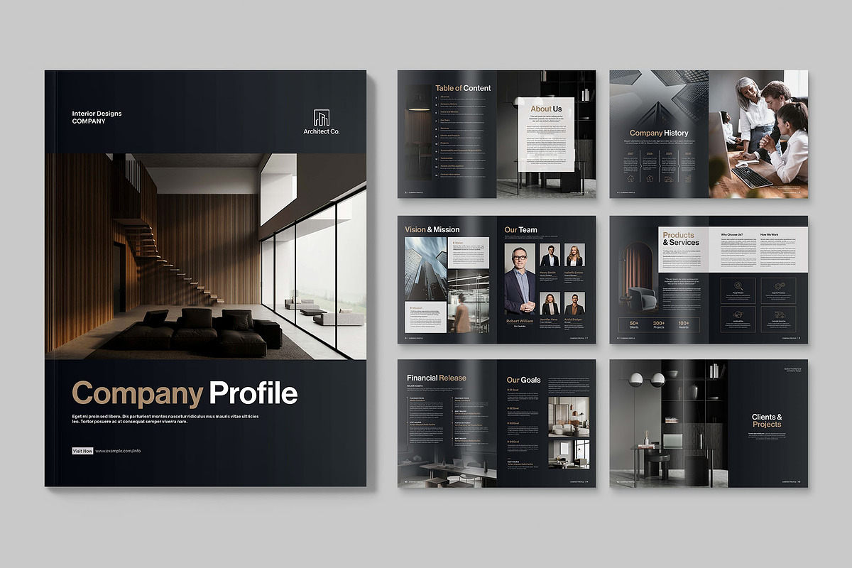 Company Profile Template, a Brochure Template by BrandPacks | Creative ...