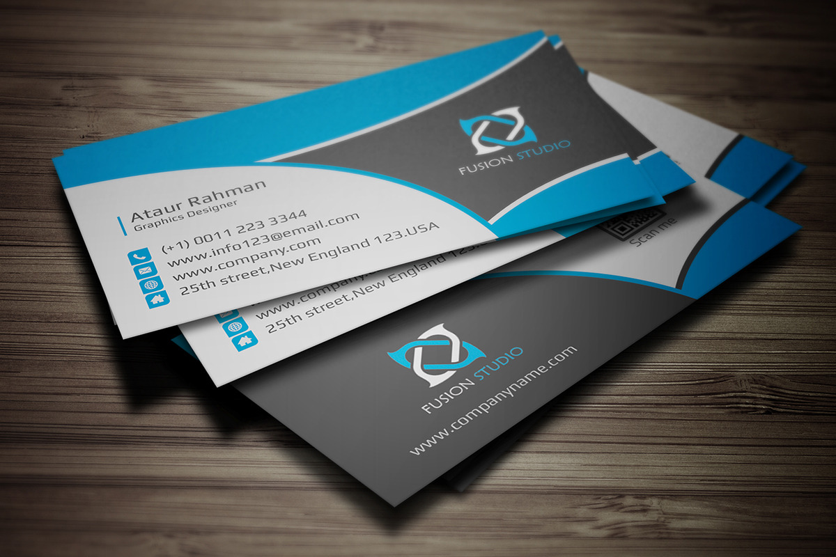 Color Business Card, a Business Card Template by Pixelpick