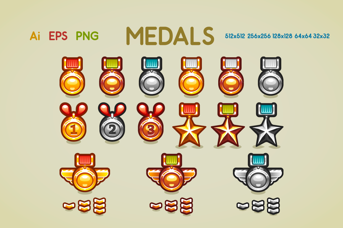 Medals, an Object Graphic by yurakr | Creative Market