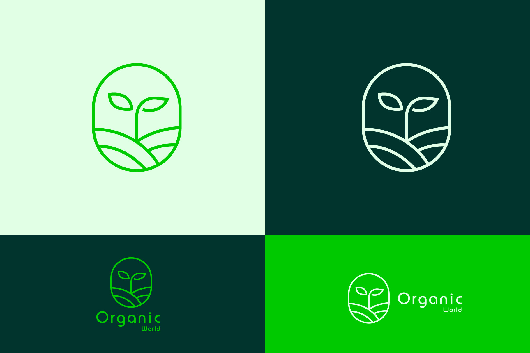 Line art icon logo of a field/plant, a Branding & Logo Template by ...