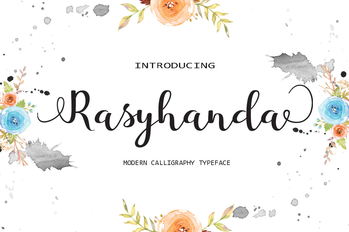 Rasyhanda, a Script Font by danti