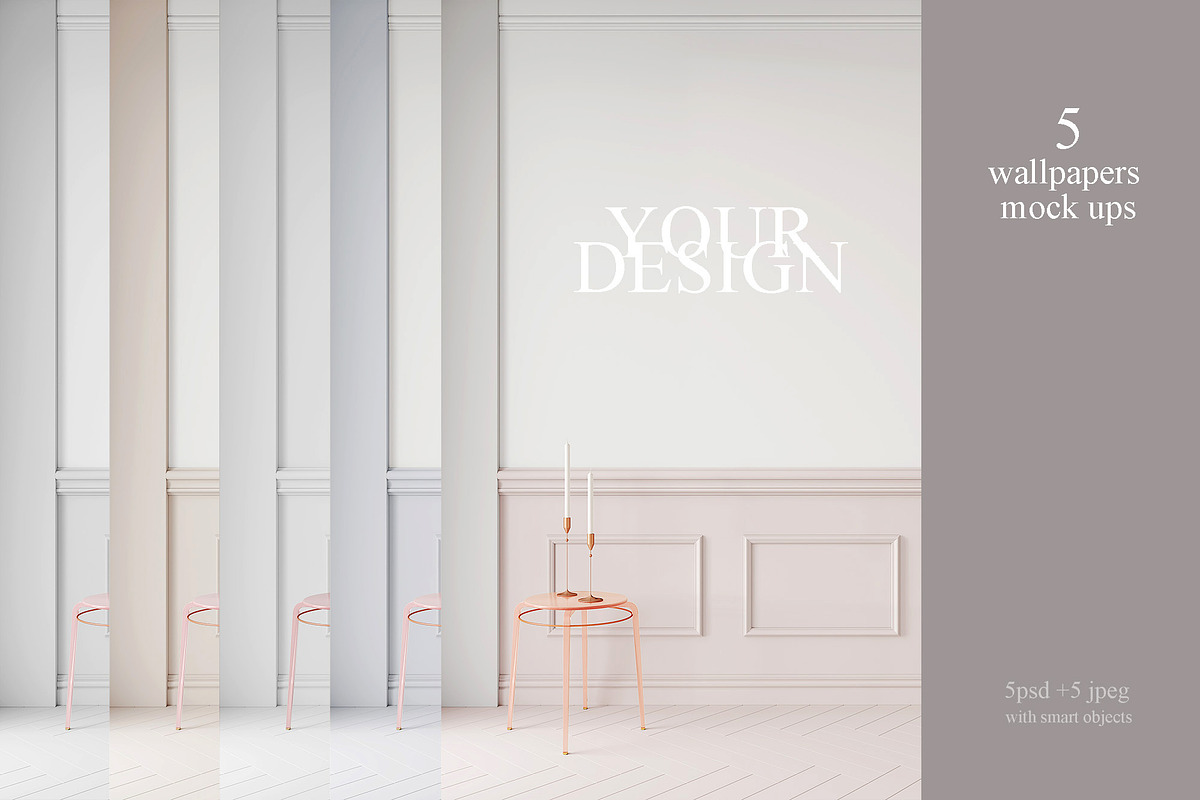 Wallpapers mock up, a Print Template by KseniyaT