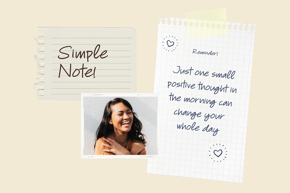 Simple Note - Handwritten Font, a Script Font by MOCOSANS