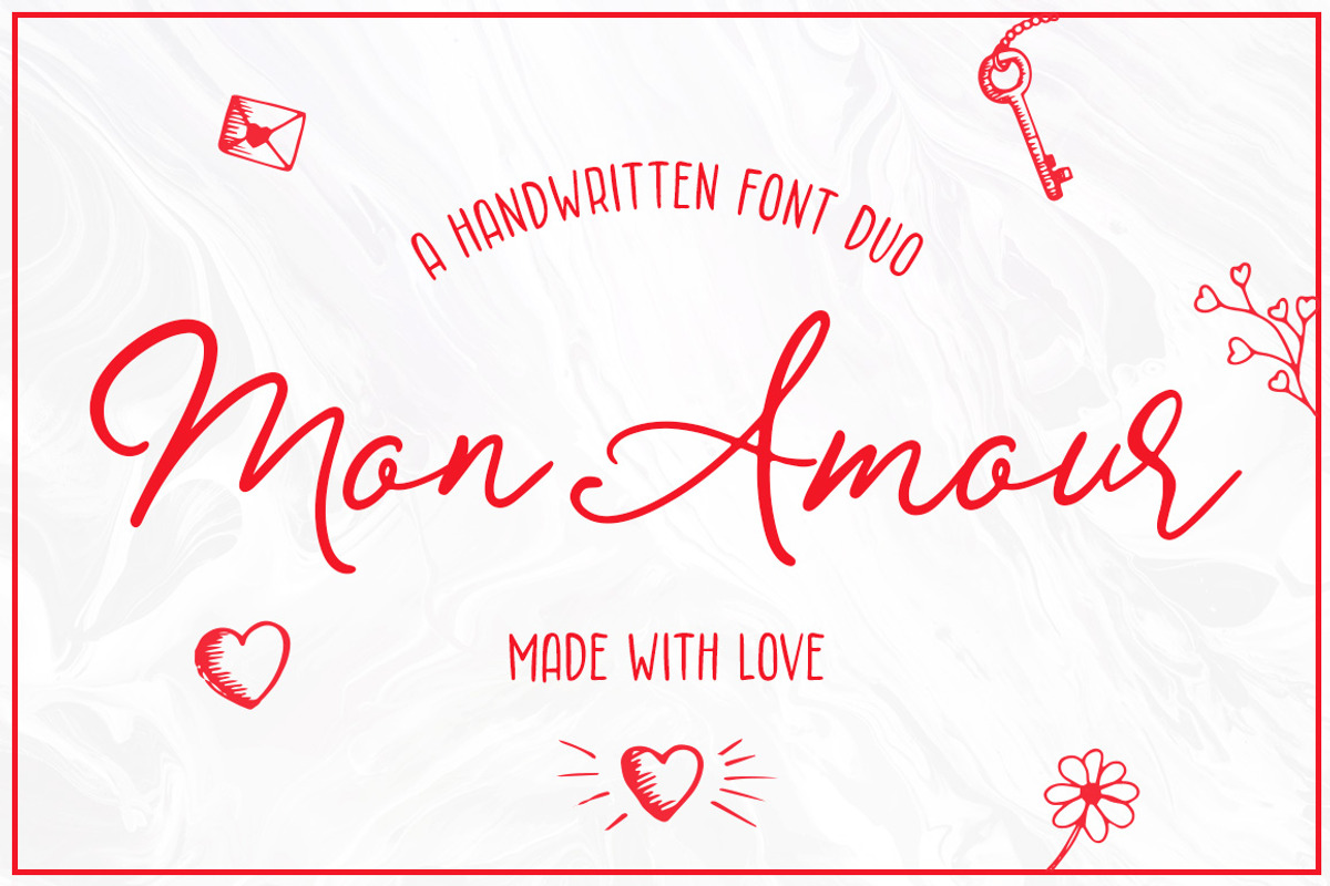 Mon Amour Font Duo, a Script Font by Ivan Rosenberg