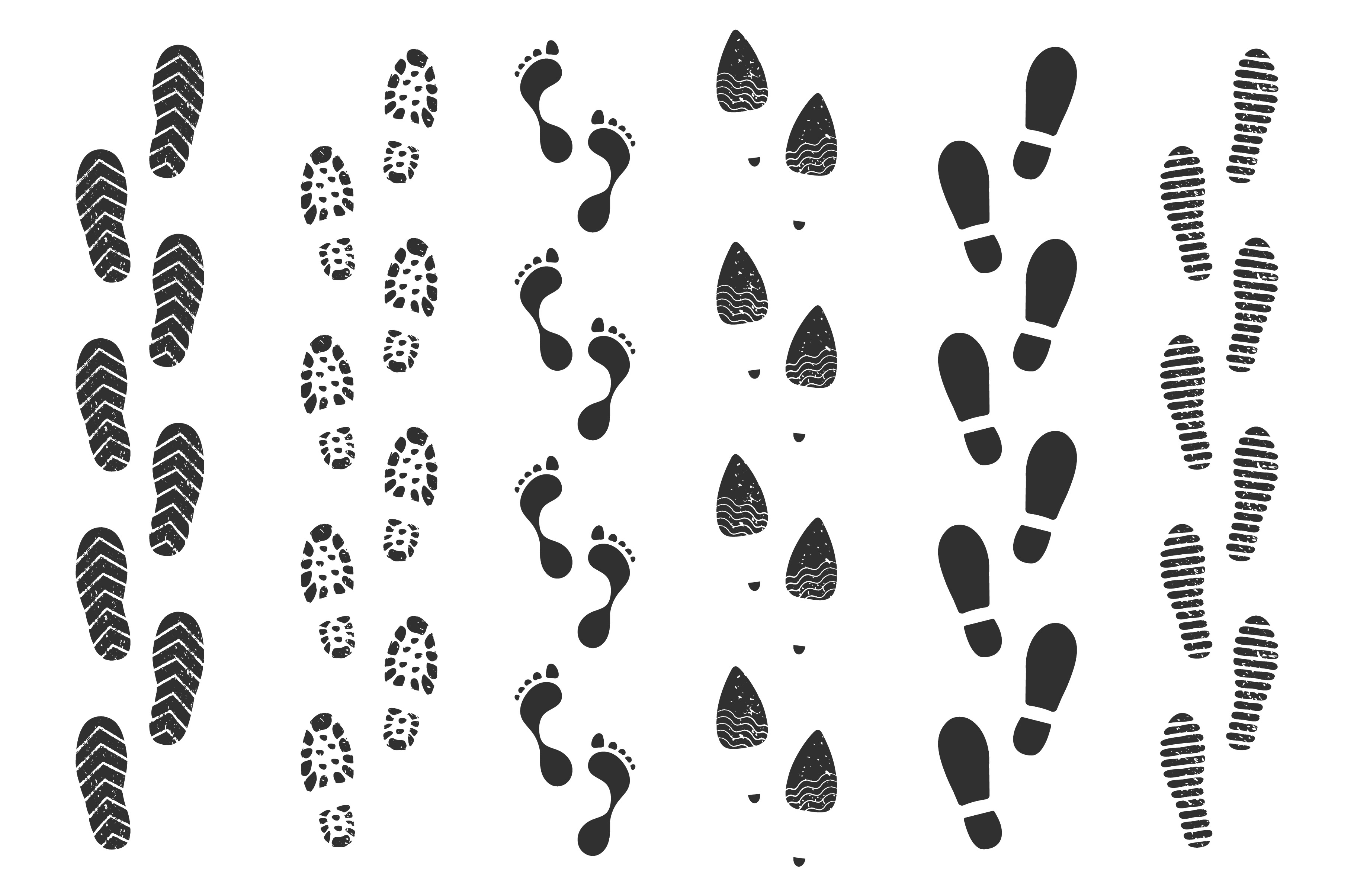 Footprint track, human walking, a Person Illustration by Frogella