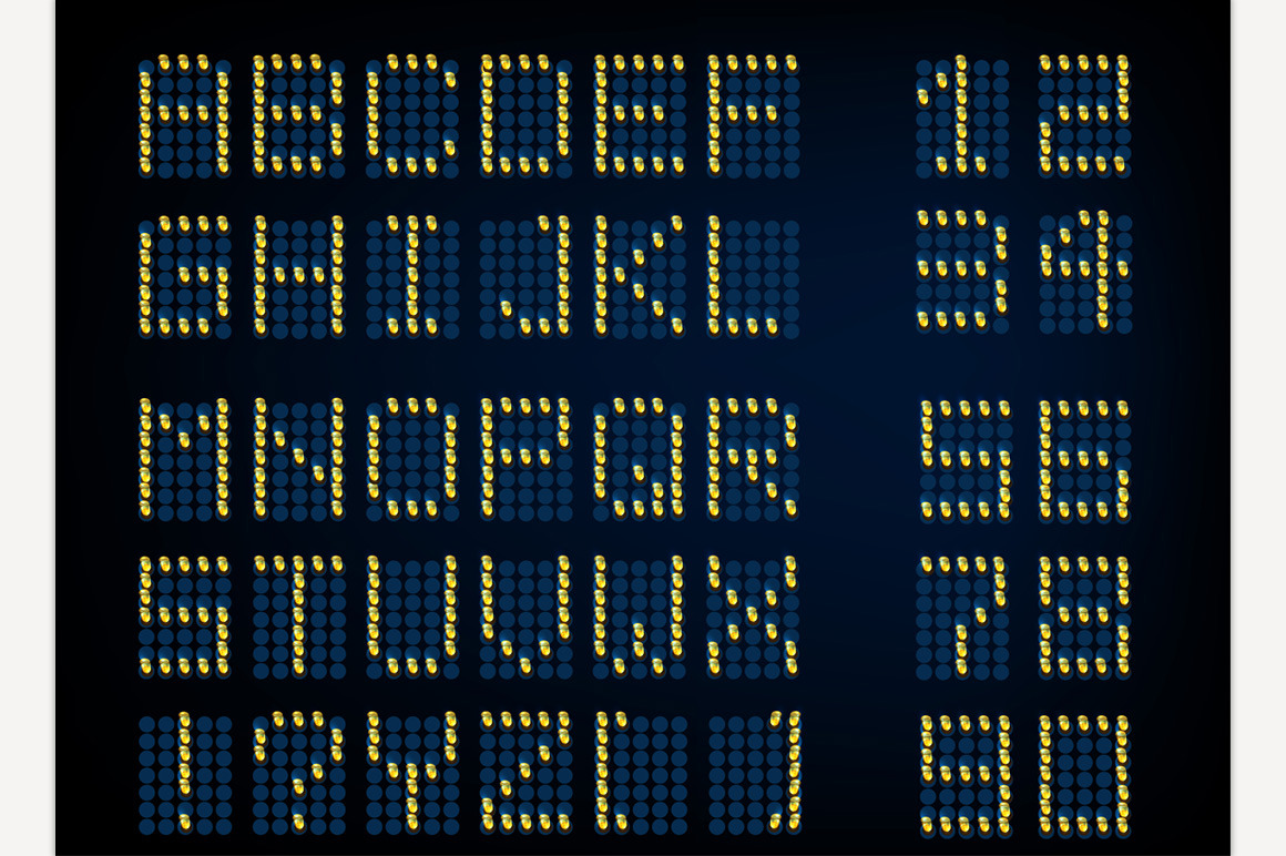 Digital Letters and Numerals, a Technology Illustration by Anna's Shop