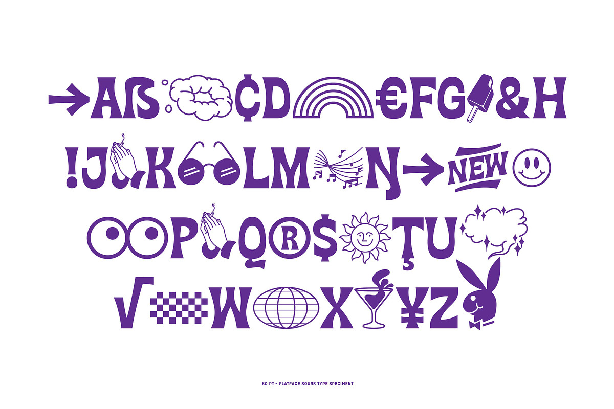 Flatface Sours, a Handwritten Font by Flatface