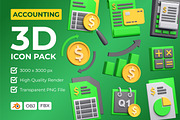 Accounting 3D Icon Pack, an Object 3D Model by Rishsketch