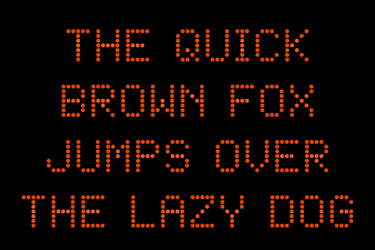 LED Dot-Matrix Display Font, a Script Font by Krafti Lab
