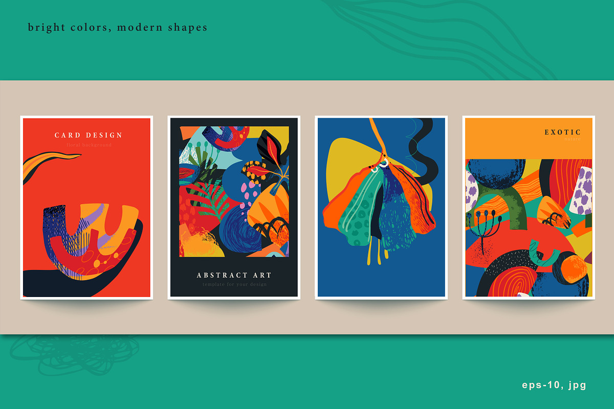 Large vector bundle. Floral Abstract