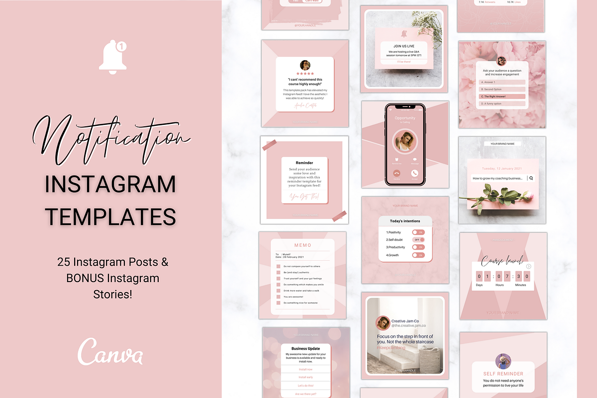 Instagram NOTIFICATION Post Templates