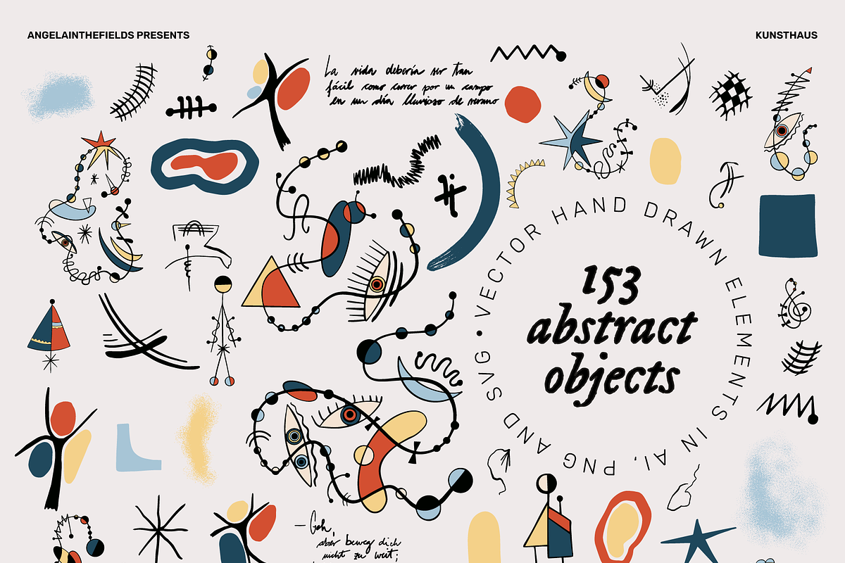 Retro Expressionism Objects, an Object Graphic by angelainthefields