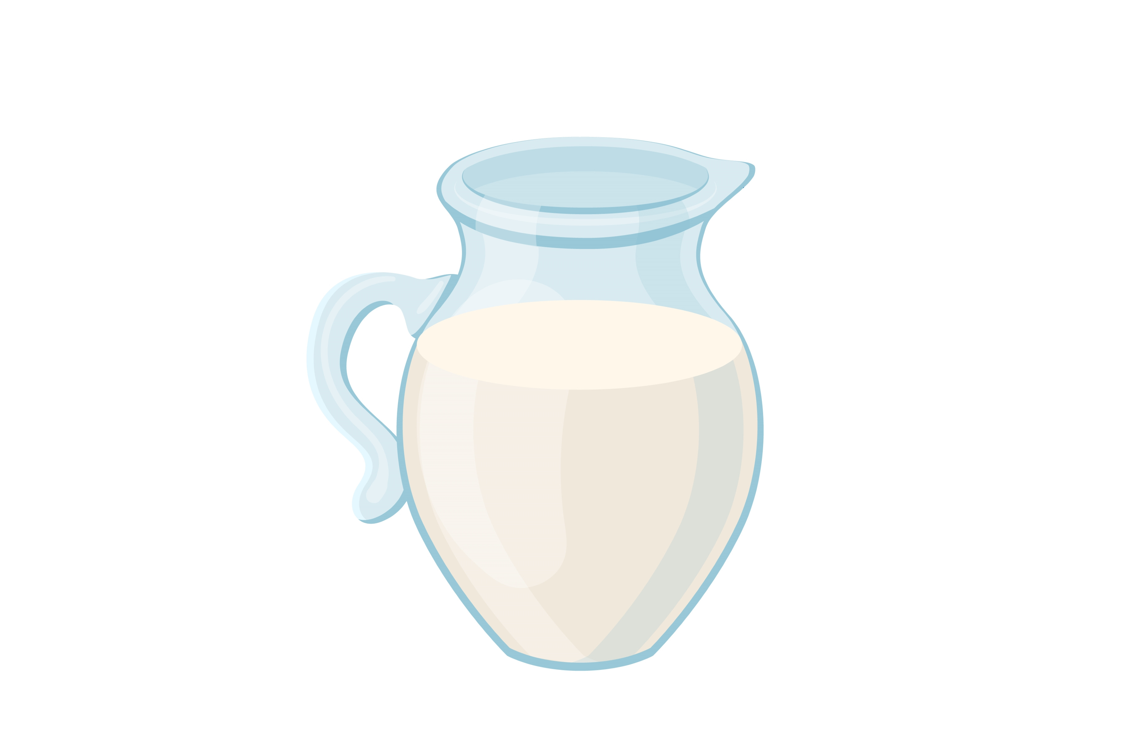 milk jug cartoon vector illustration, a Food Illustration by pikepicture