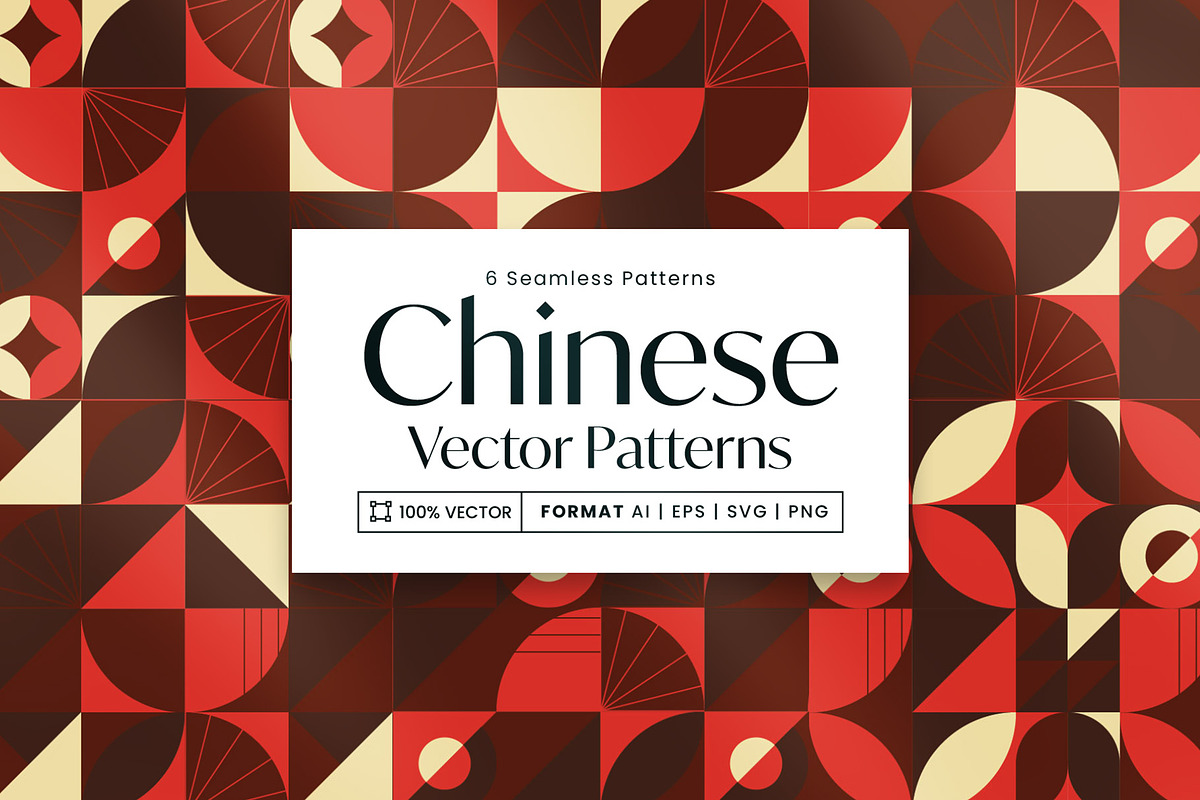 Modern Chinese Patterns Set, a Pattern Graphic by DesignerCandies