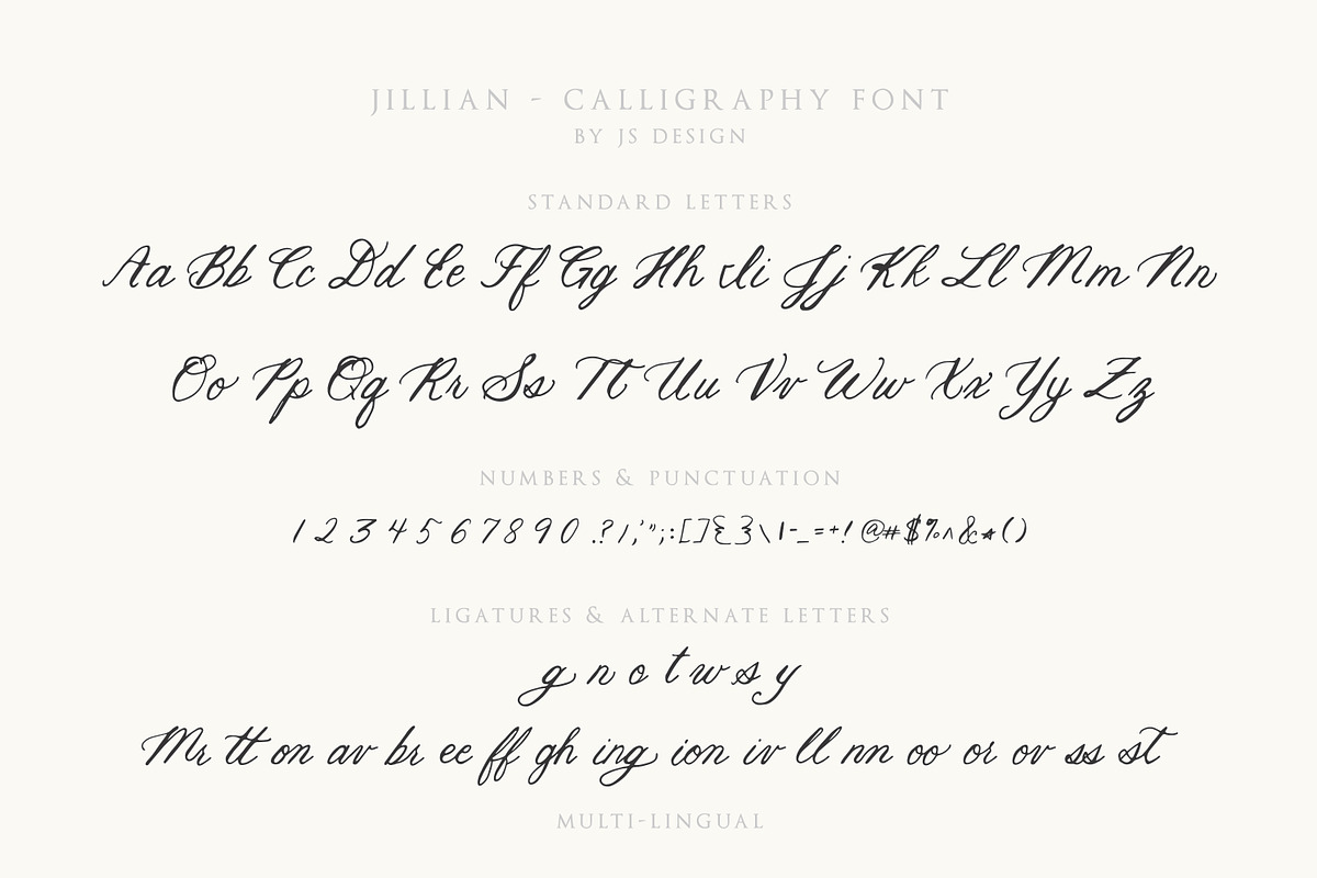 Jillian Wedding Calligraphy Font