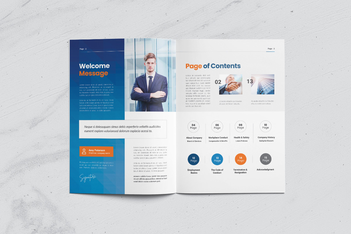 HR Employee Handbook Template, a Brochure Template by Creativity-Design