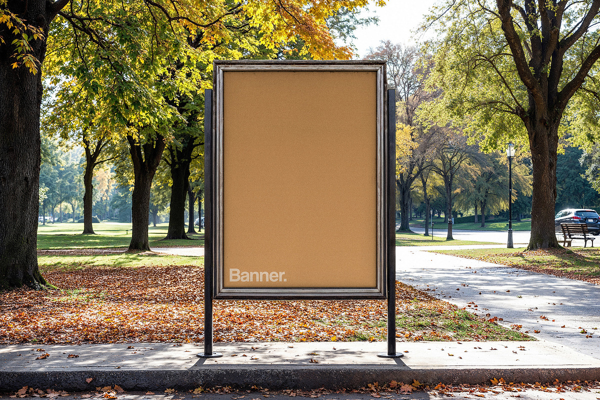 Vertical Park Banner Mockup, an Advertising Mockup by Design Squad