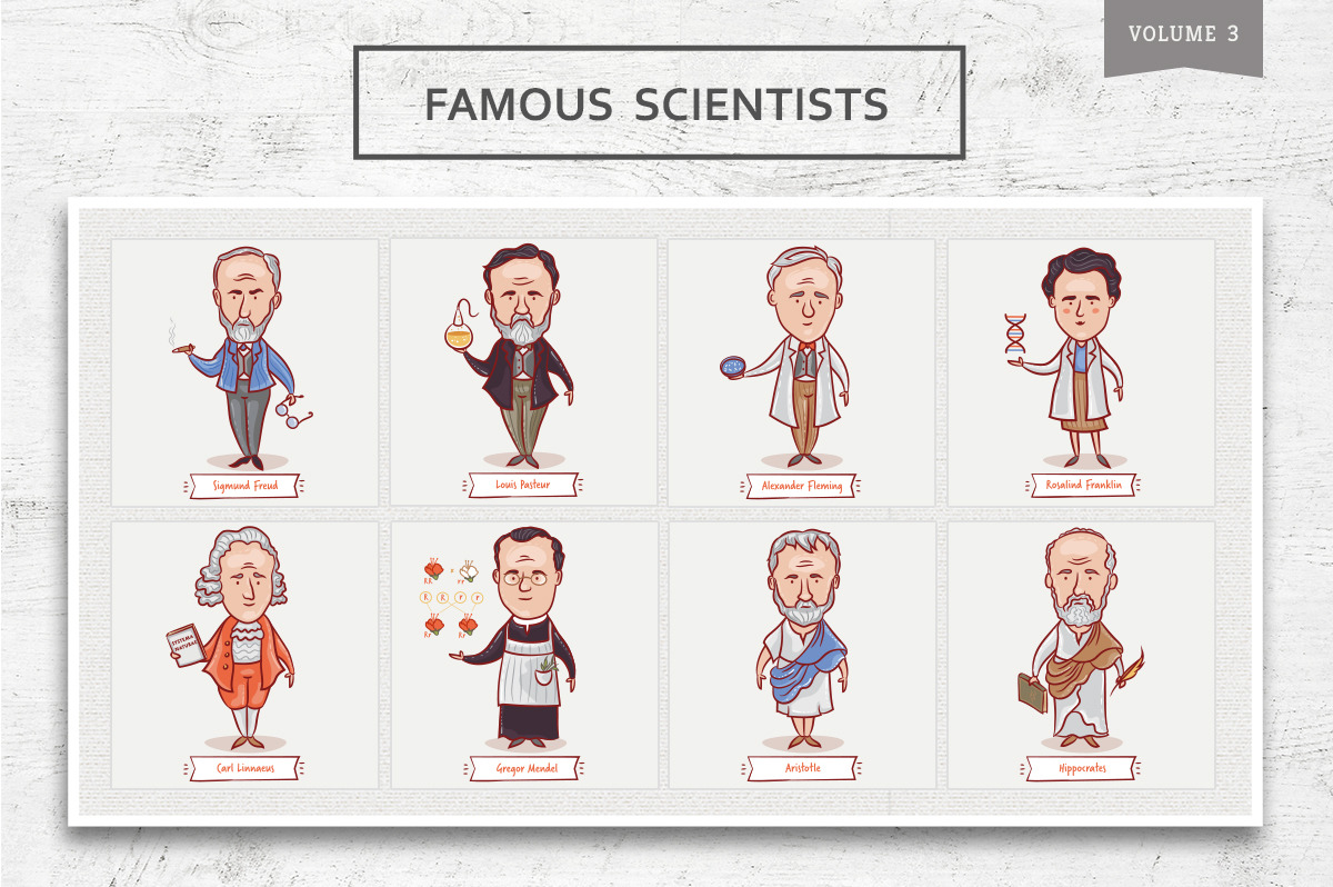 Famous scientists • Volume 3, an Education Illustration by Yeticrab