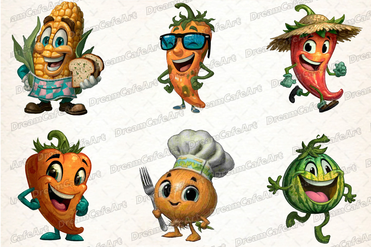 Funny Vegetable Italian Brainrot, an Illustration by DreamCafeArt