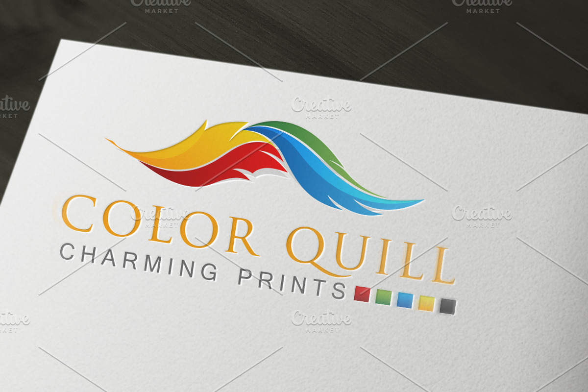 Color Quill - Charming Prints Logo, a Branding & Logo Template by Fida ...
