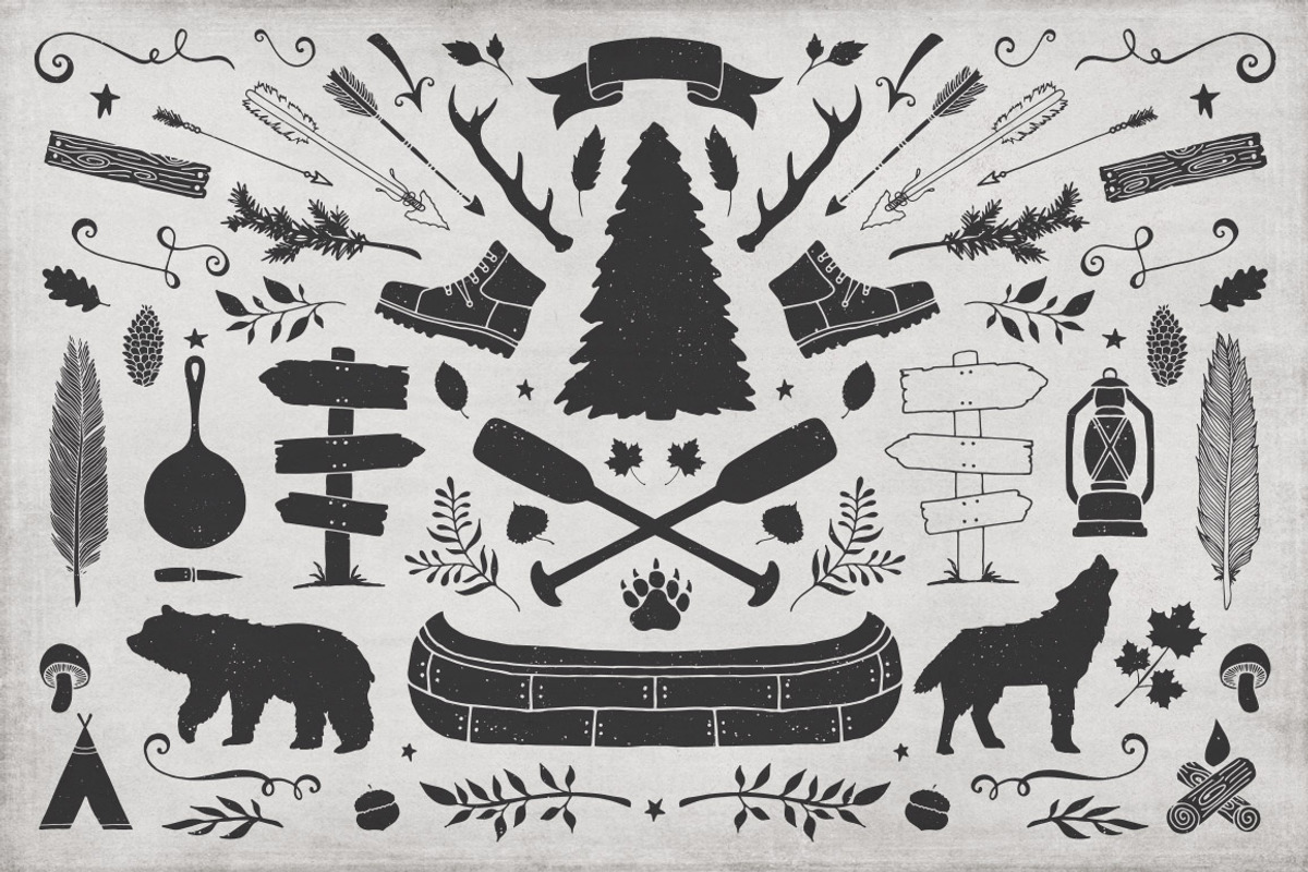 Rustica Vol. 3 + Birch Brush Font, an Illustration by Callie Rian & Co.