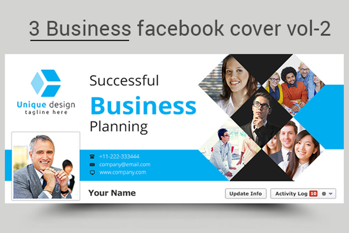 3 business facebook cover, a Websites & App Template by themexriver