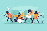 Rock band., an Illustration by Podis