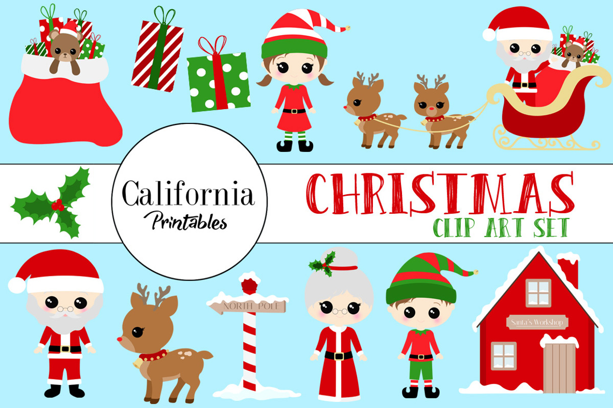 Christmas Clip Art Set, an Illustration by Nagore Rodriguez Design ...