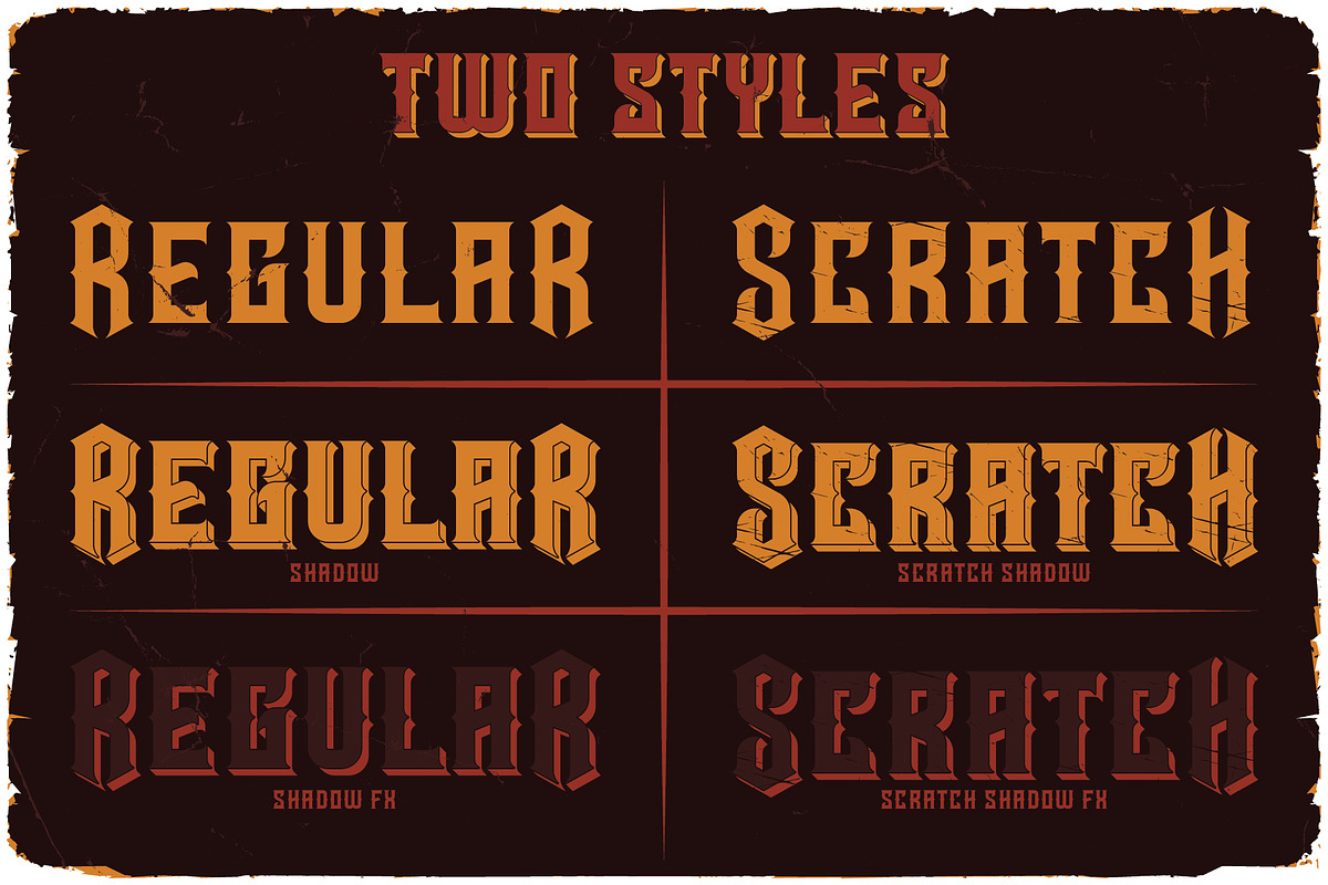 Hell Rider | Vintage Layered Font