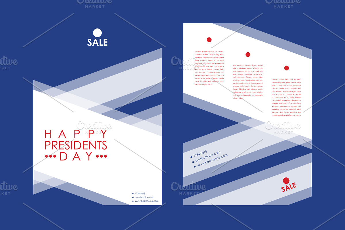 President's Day brochures, a Brochure Template by Palau