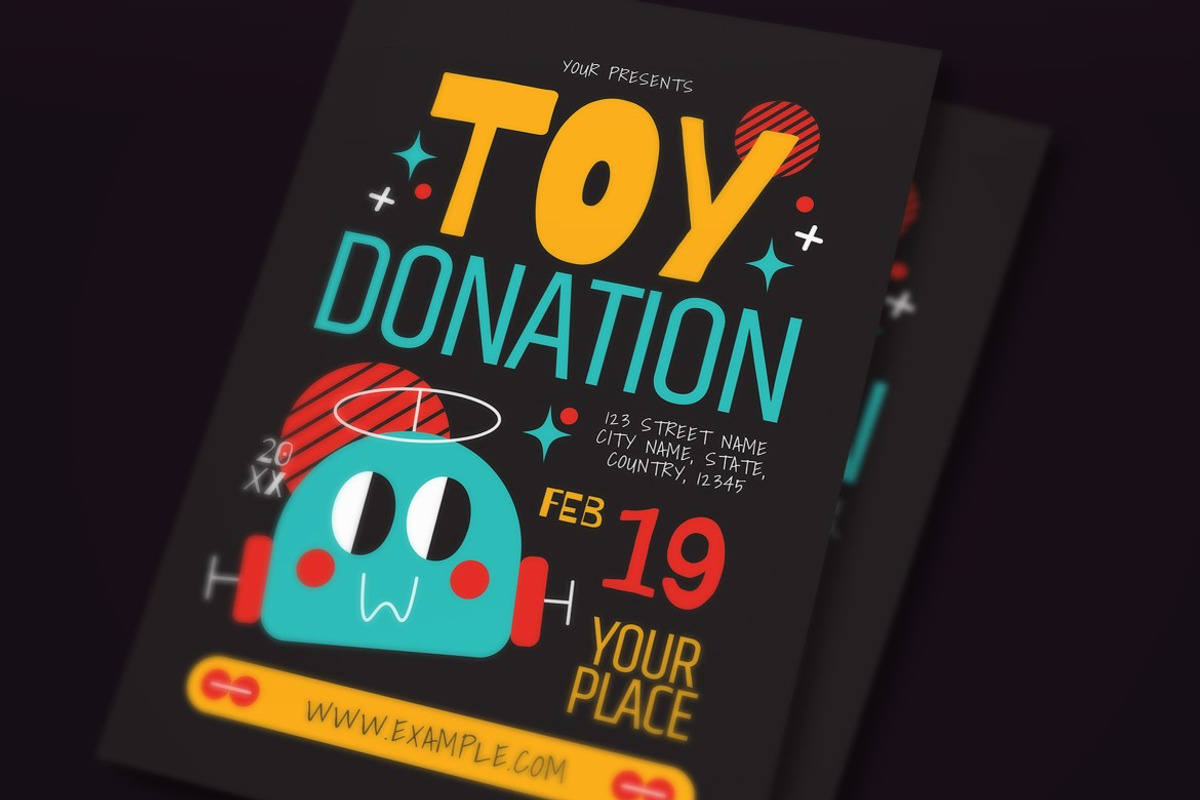 Toy Donation Flyer, a Flyer Template by graphicook
