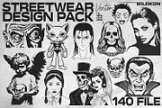 StreetWear Design Vector Pack, an Object Illustration by Bilokon