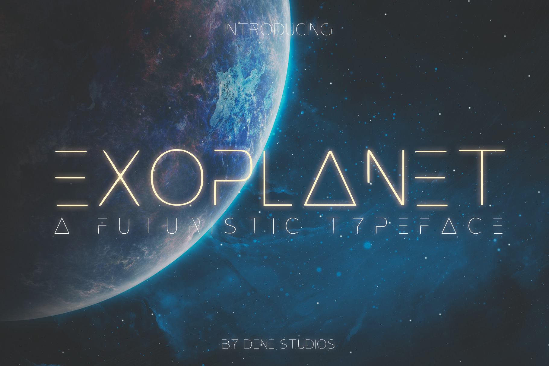 EXOPLANET - A Futuristic Typeface, a Font by Dene Studios