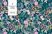 Teal Watercolor Pattern, a Pattern Graphic by Webvilla Studio