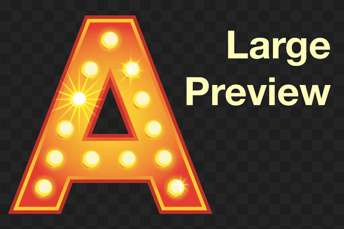 Bright retro alphabet font PNG EPS | Creative Market