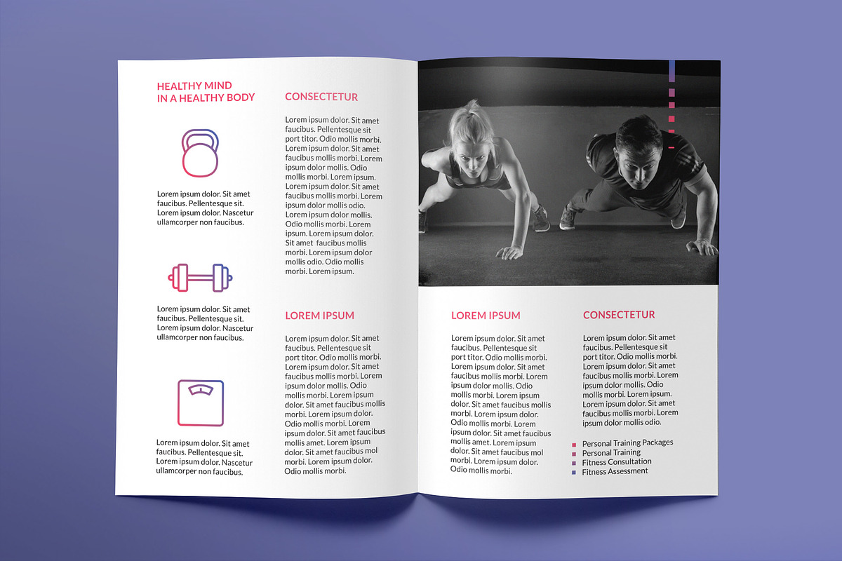 Fitness Studio Print Pack, a Poster Template by TemplatesNow!