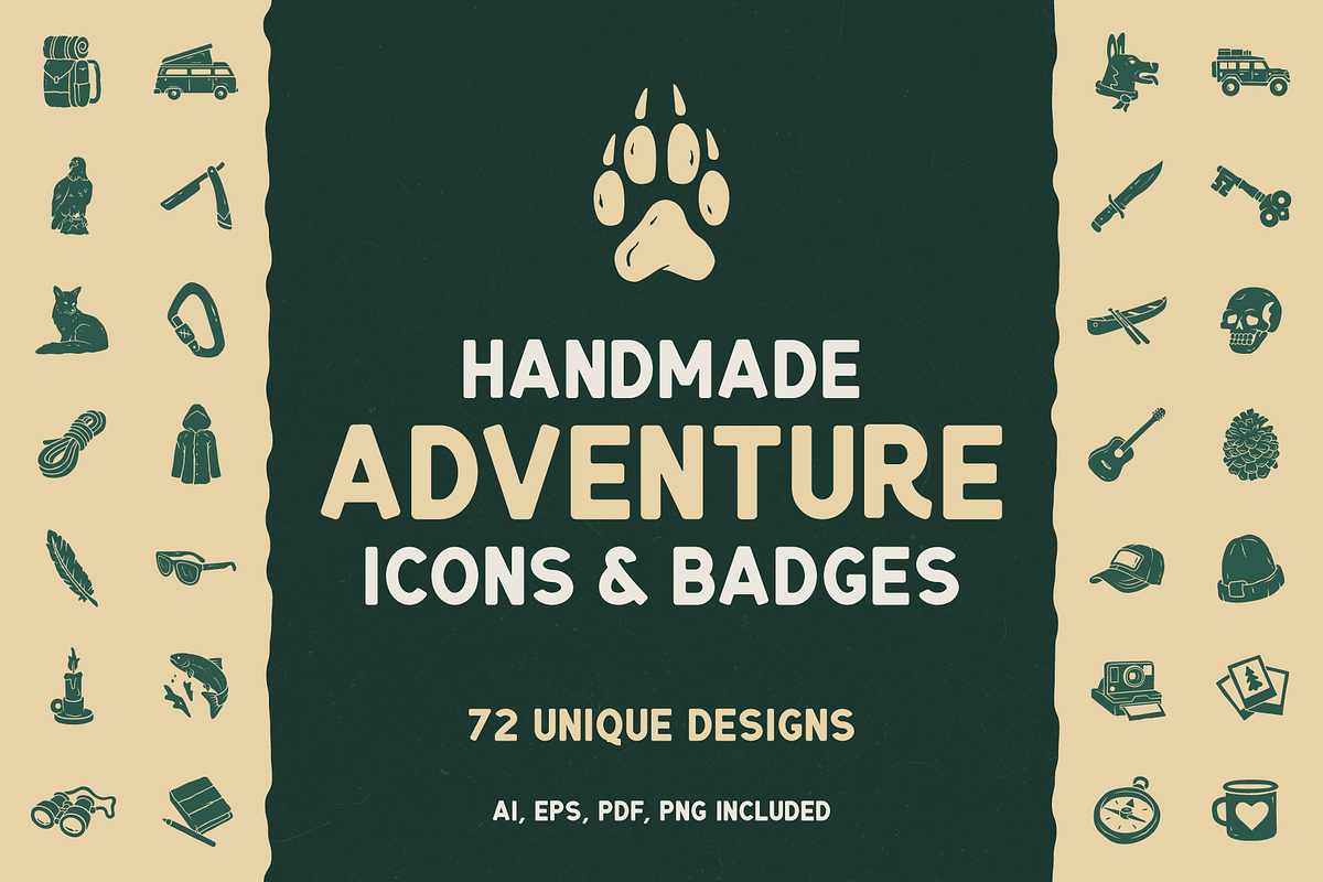 Handmade adventure icons for instagram