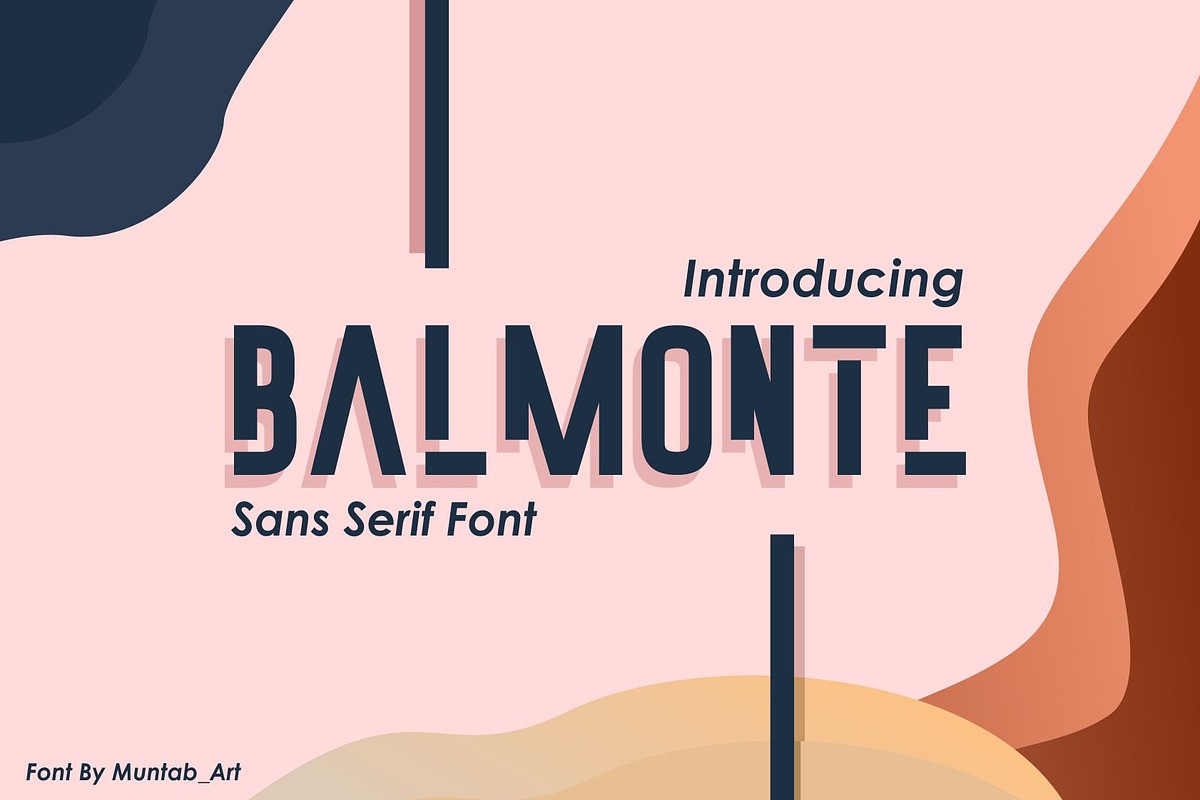 Balmonte | Modern Font, a Sans Serif Font by Muntab_Art