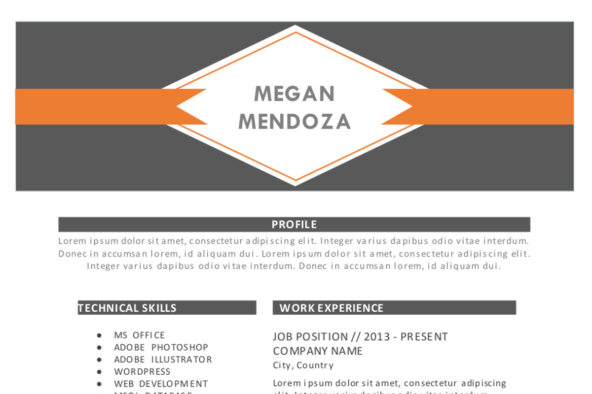 Elegant 2 in 1 Word resume, a Resume Template by Inkpower