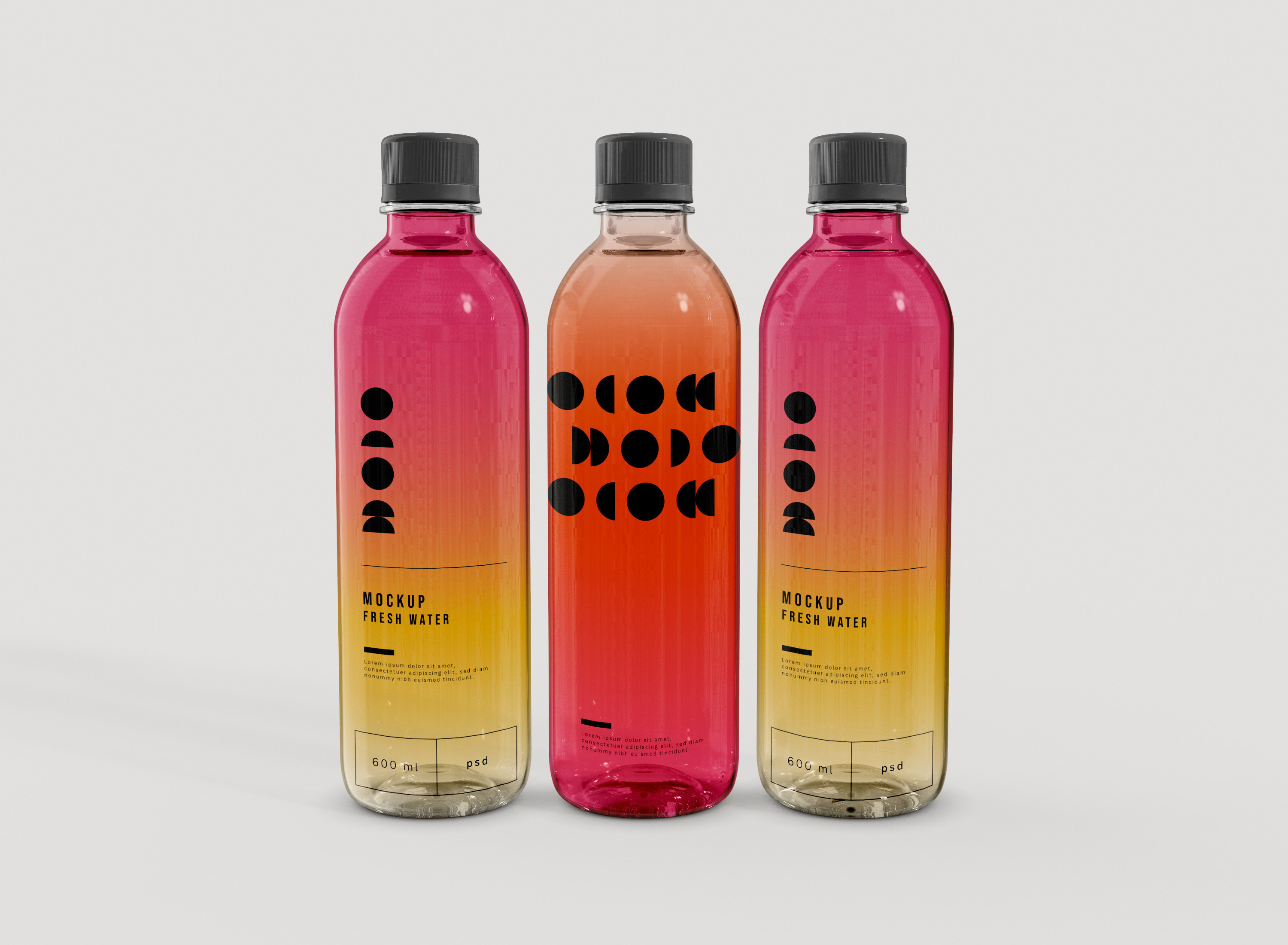 Plastic Bottle Mockup, a Cups & Container Mockup by Mego-studio