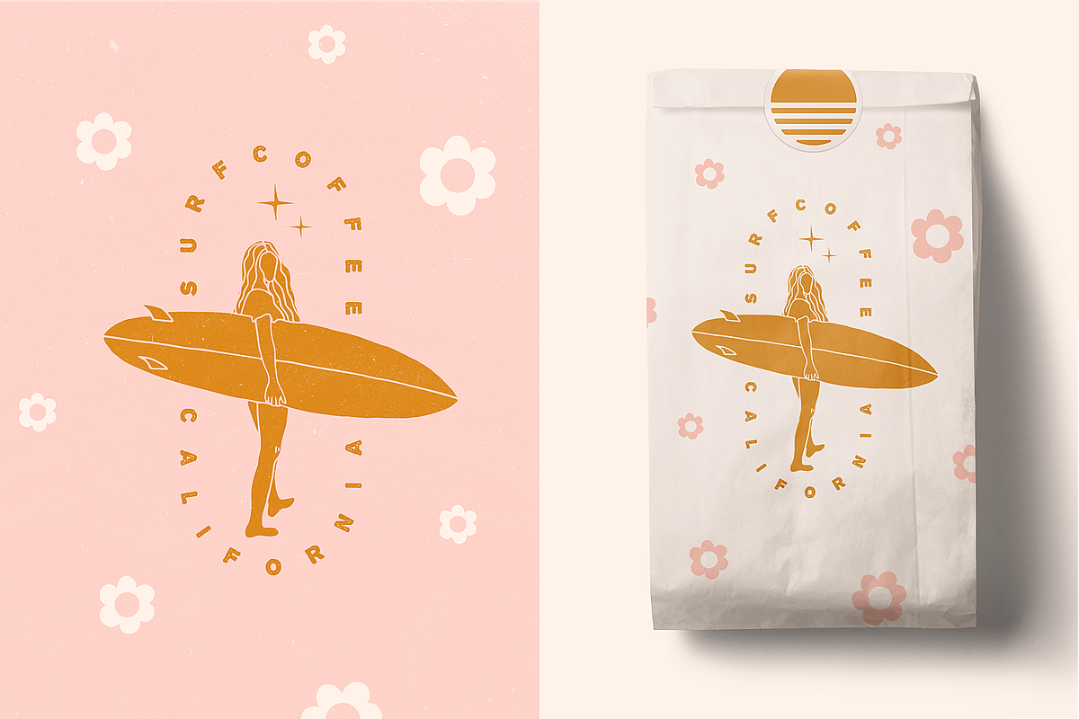 Retro Stickers Surfing Summer Vibes, an Object Graphic by Ayya Studio ...